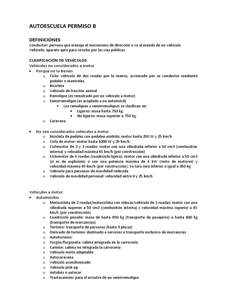 Autoescuela Permiso B | PDF | Peatonal | Calle