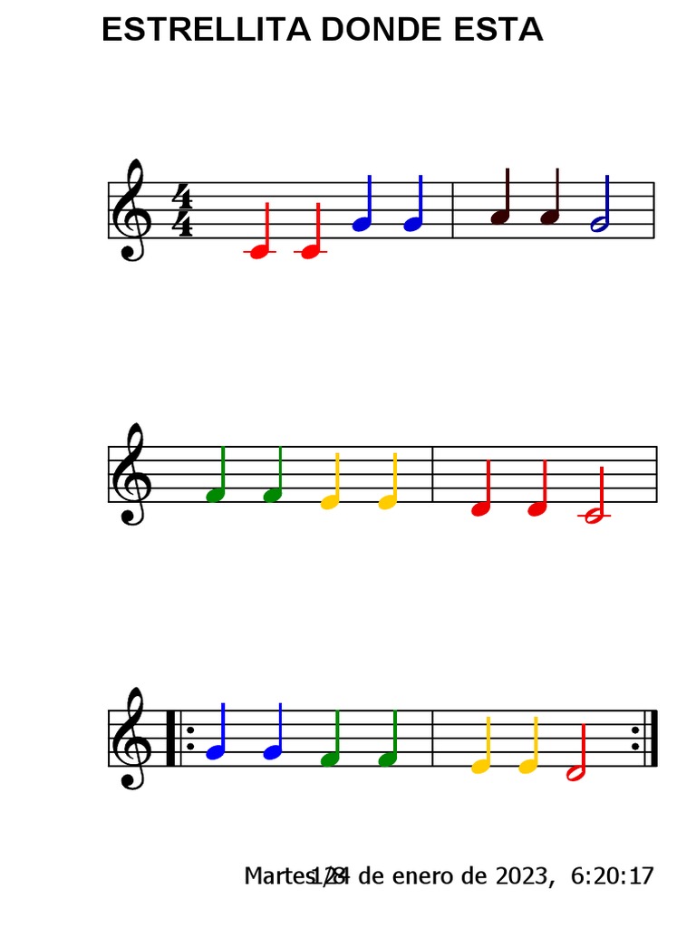 Estrellita Donde Estas | PDF