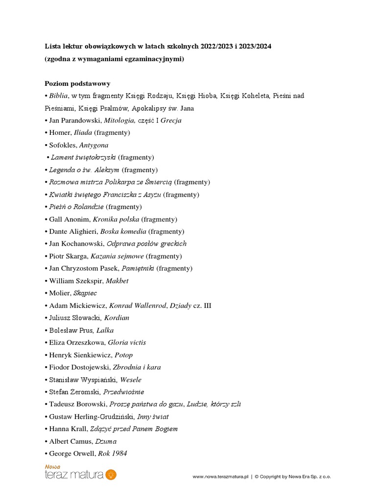 Lektury Obowiazkowe Matura 2026 Terminy Ferrari 2025 Livery Meaning