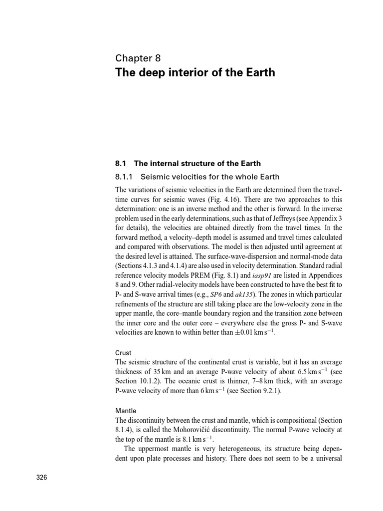 The Solid Earth - An Introduction To Global Geophysics-340-395 | PDF ...