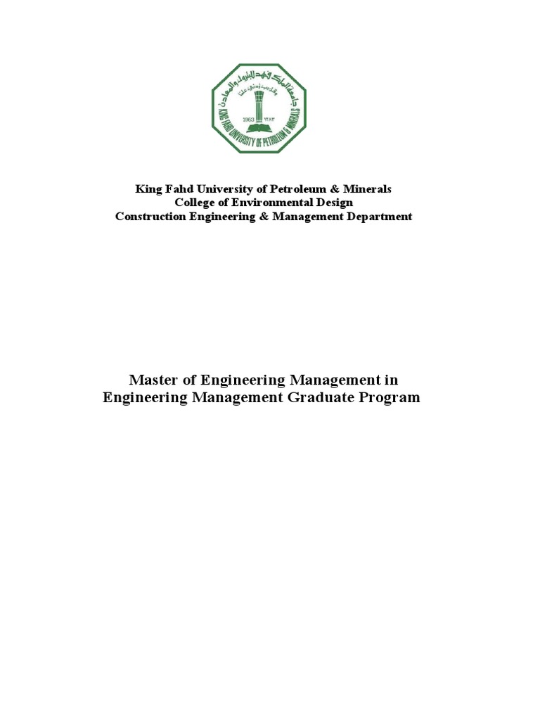 New EM Graduate Program | PDF | Engineering | Reliability Engineering