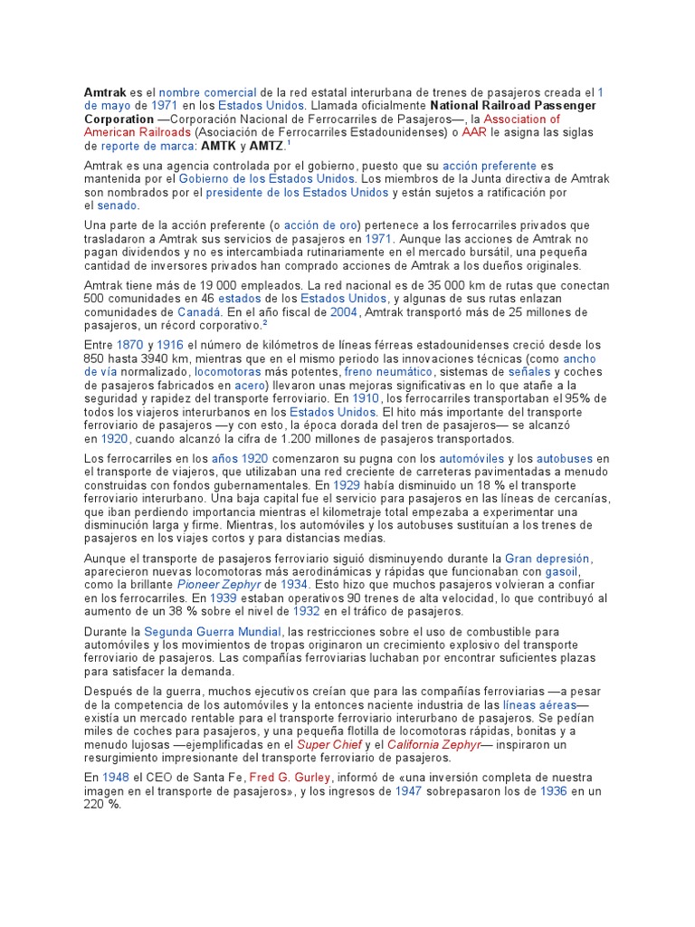 Amtrak | PDF | Amtrak | Transporte