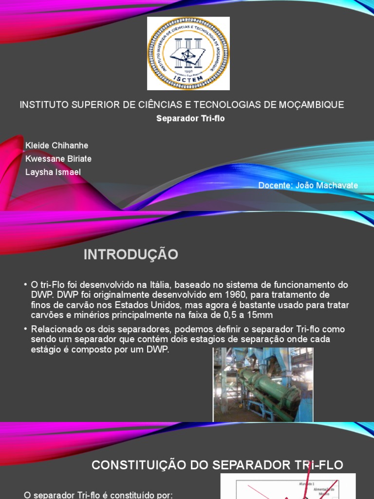 Funcionamento do Separador Tri-Flo | PDF | Carvão | Materiais