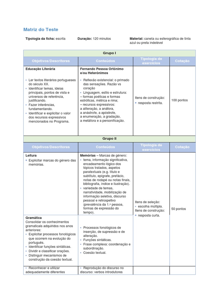Matriz Teste - 12A1 - 2º Periodo | PDF | Caixa alta e caixa baixa ...