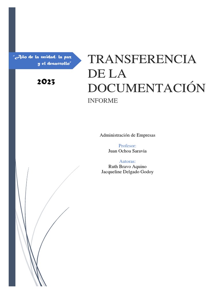 Informe - Transferencia Documental | PDF
