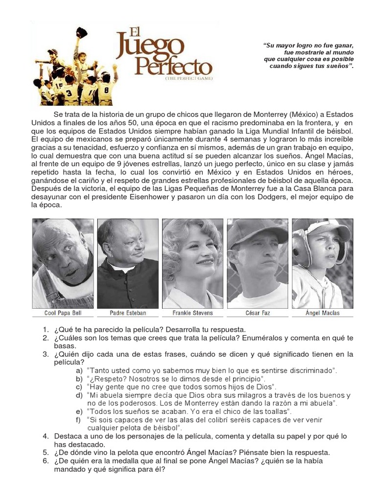 Cinefórum El Juego Perfecto | PDF | México