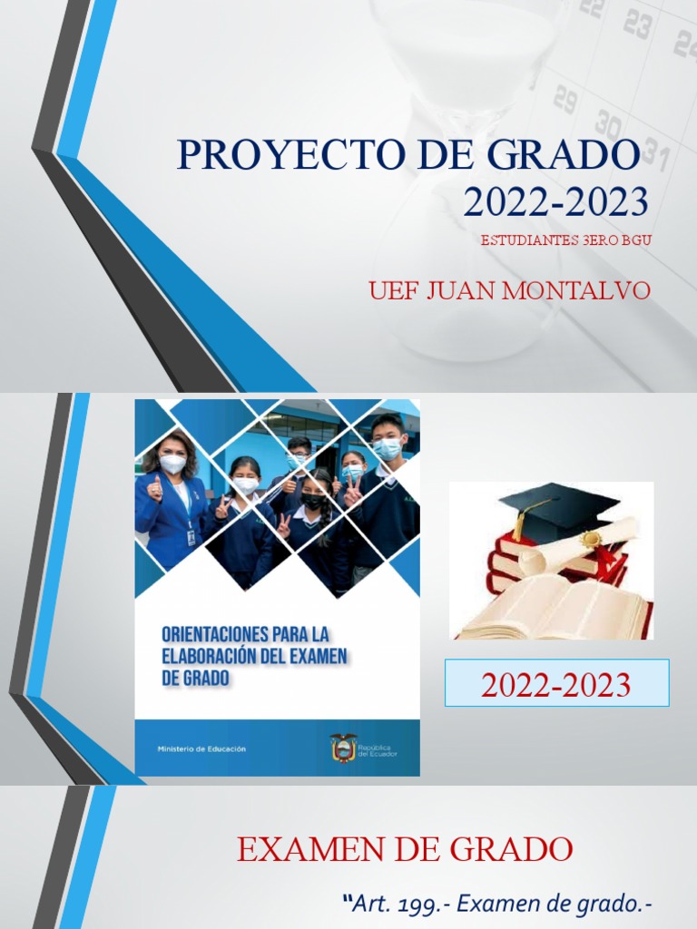 Proyecto de Grado 2022-2023: Uef Juan Montalvo | PDF
