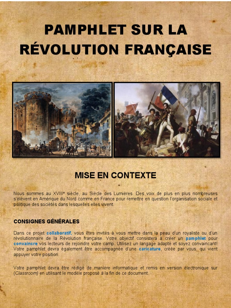 Projet Pamphlet | PDF | Révolution française | France