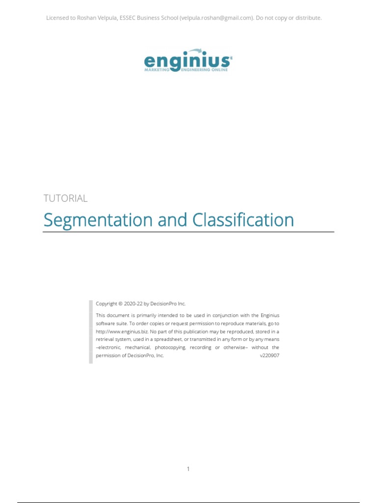 Segmentation Tutorial | PDF | Market Segmentation | Principal Component Analysis