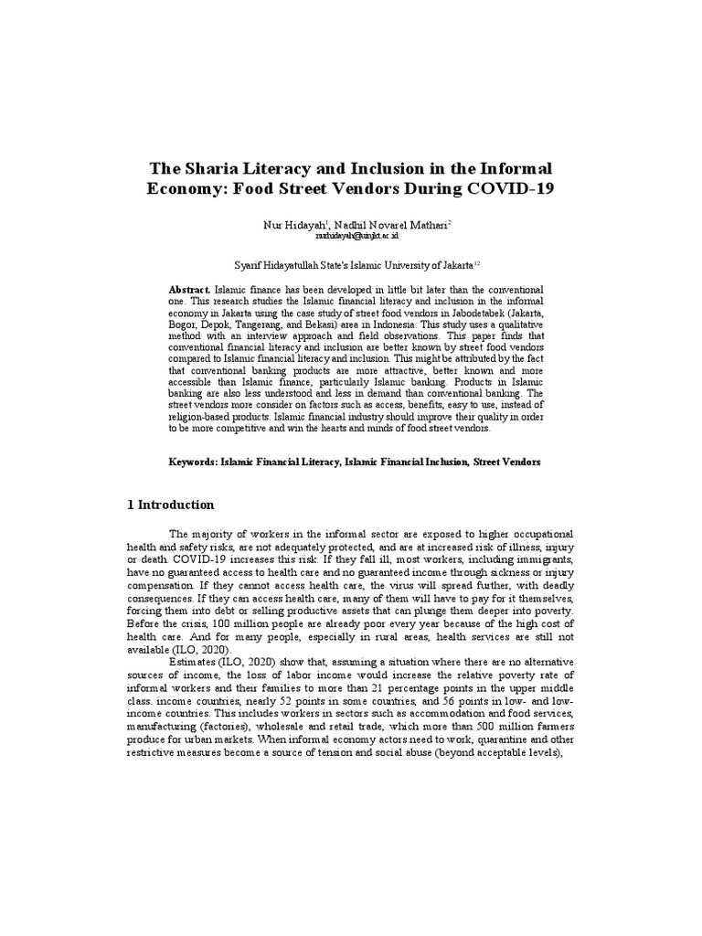 Revised The Role of Sharia Literacy and Inclusion in The Informal ...