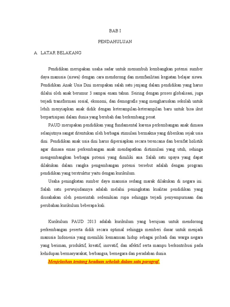 Bab Isi Proposal | PDF