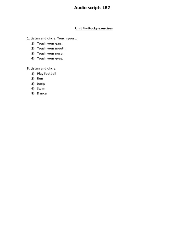 LR2 Audio Scripts Unit4 | PDF