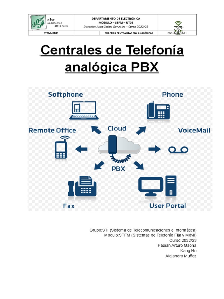 STFM-Centrales de Telefonia analogica PBX | PDF | Teléfono | Electrónica