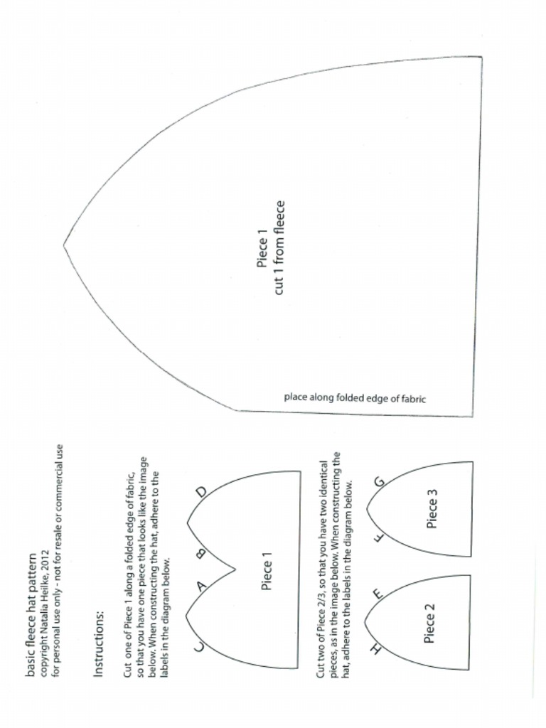 Basic Fleece Hat Pattern | PDF