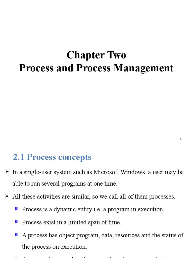 Ch2 - Process and Process Management | PDF | Thread (Computing) | Scheduling (Computing)