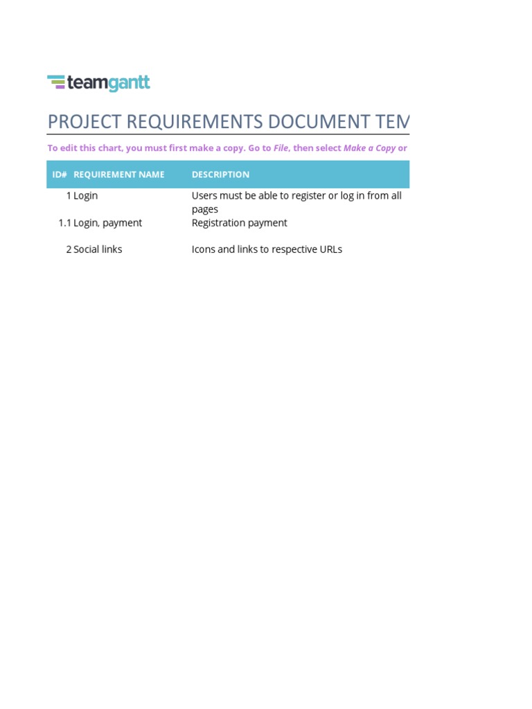 Project Requirements Document (Template) | PDF | Login | Cyberspace