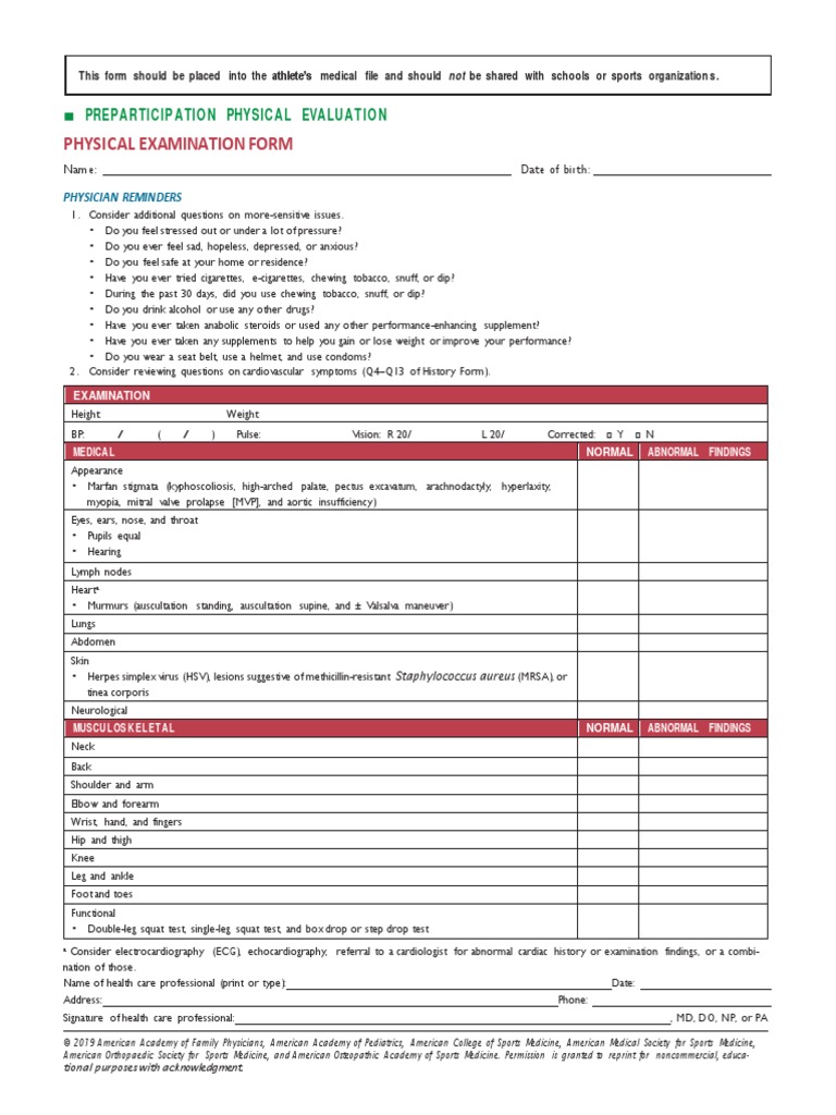 PPE Physical Examination Form Rev | PDF | Medicine | Diseases And Disorders