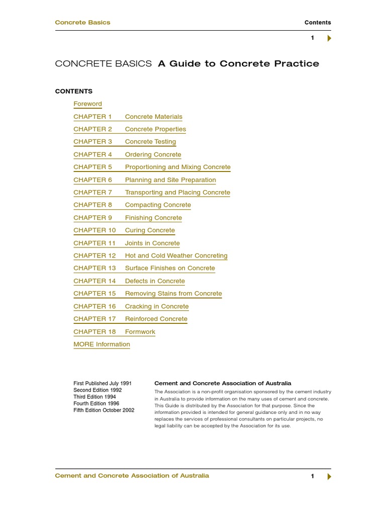 Concrete Practice Guide | PDF | Concrete | Cement
