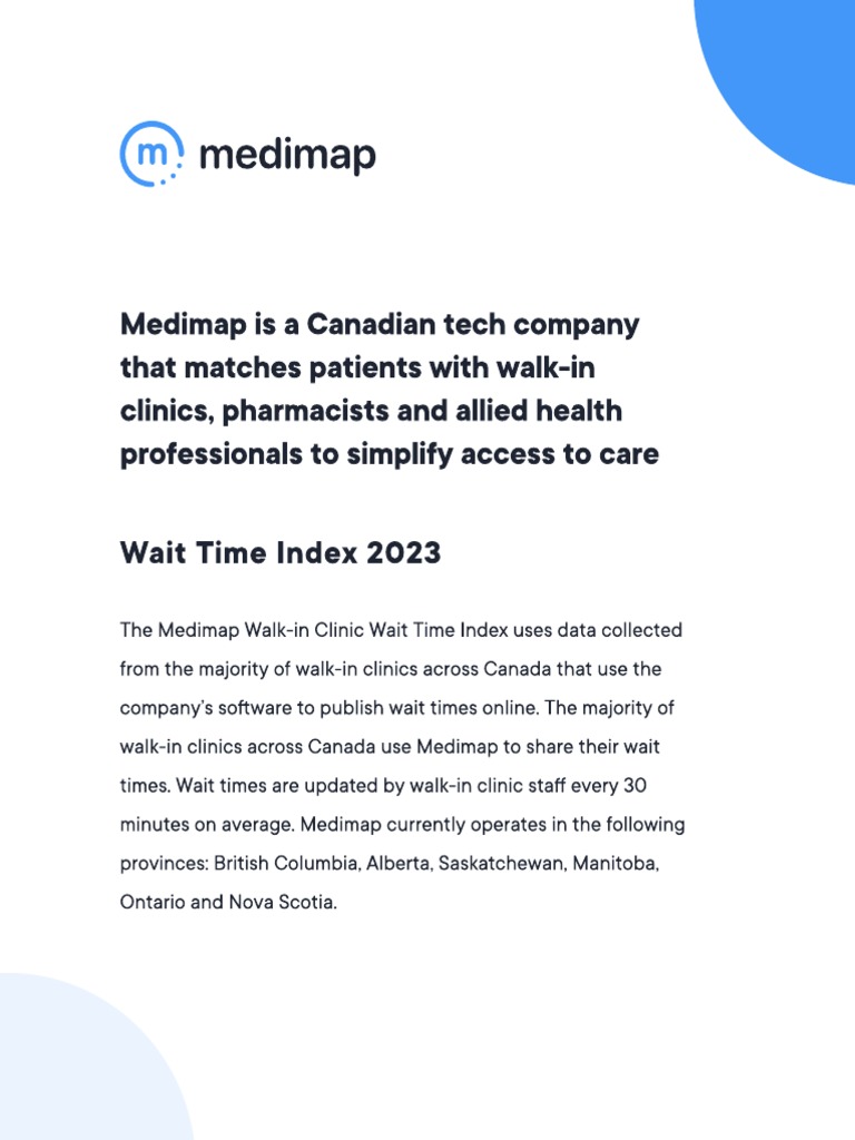 Medimap Wait Time Index 2023 | PDF | Provinces And Territories Of ...