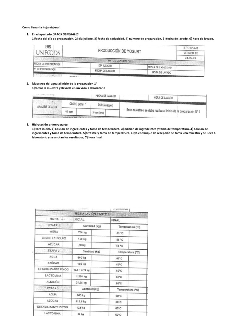 Ejemplo de Hoja Viajera Completa | PDF