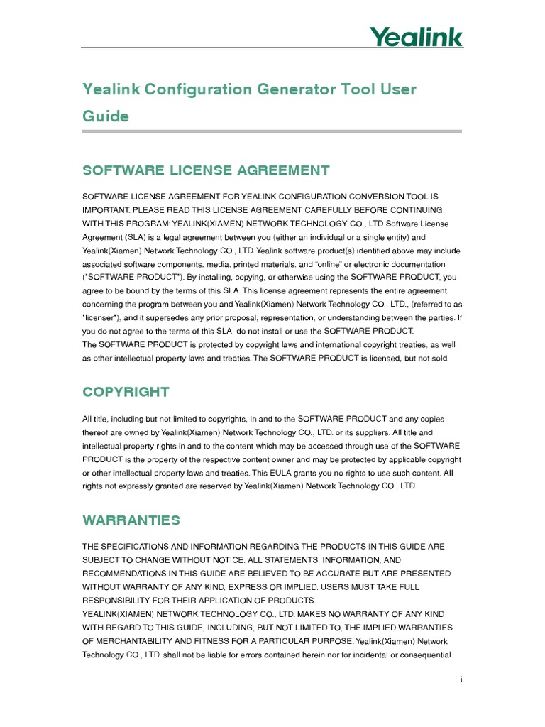 Yealink Configuration Generator Tool User Guide V86 | PDF | Ip Address ...