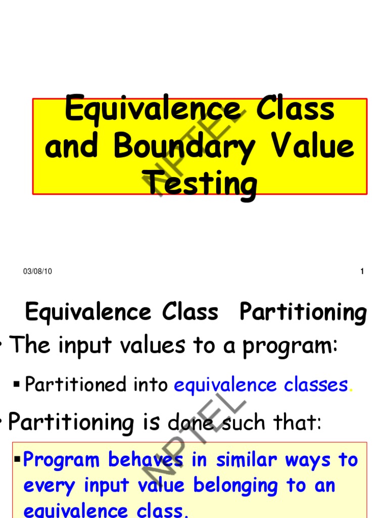 Equivalence Class and Boundary Value Testing | PDF | Quadratic Equation ...