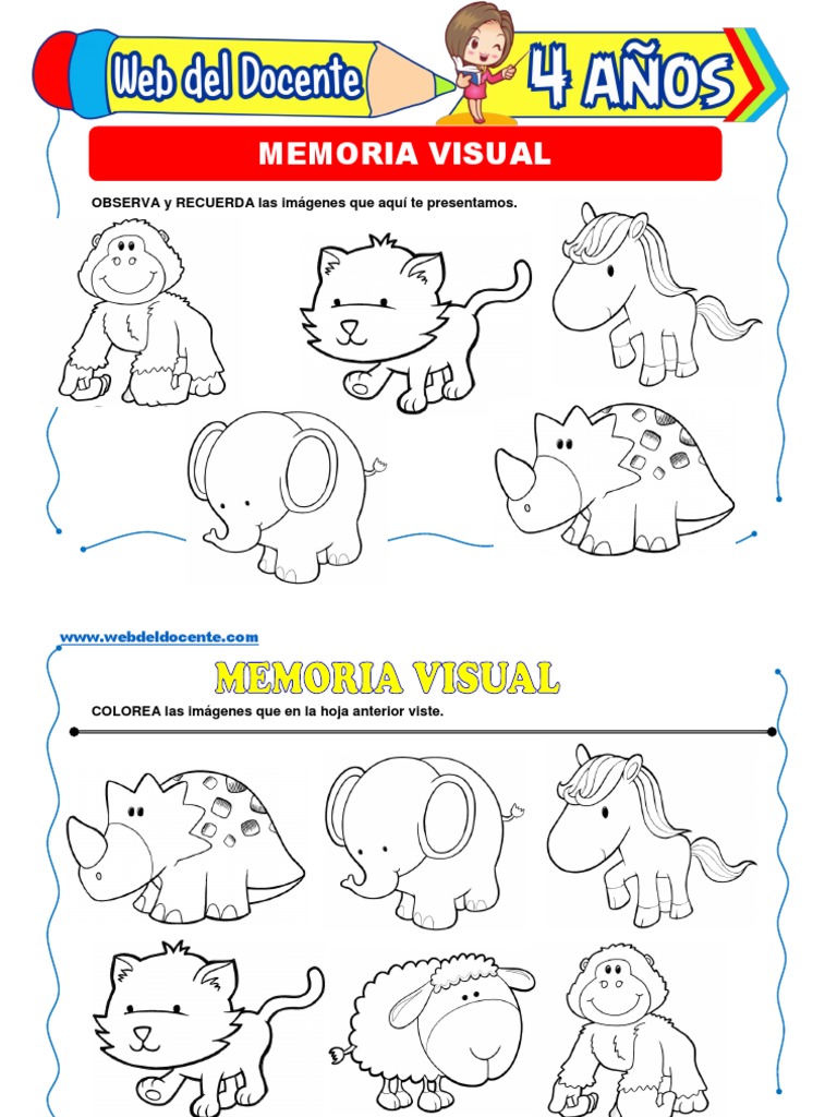 Memoria Visual para Niños de 4 Años 1 | PDF
