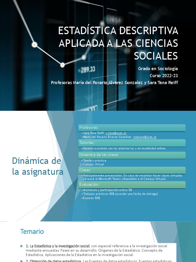 Estadística Descriptiva Aplicada A Las Ciencias Sociales | PDF | Estadísticas | Estadísticas ...