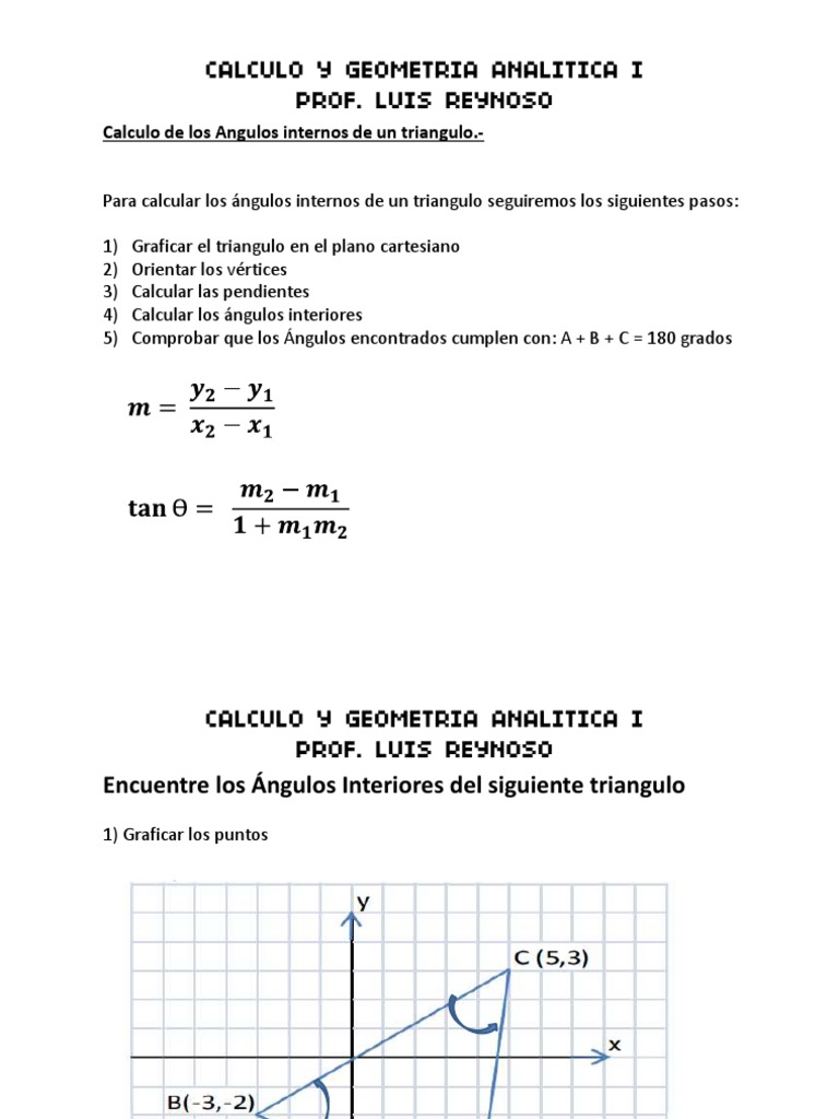 Cálculo de Ángulos en Triángulos | PDF | Triángulo | Ángulo