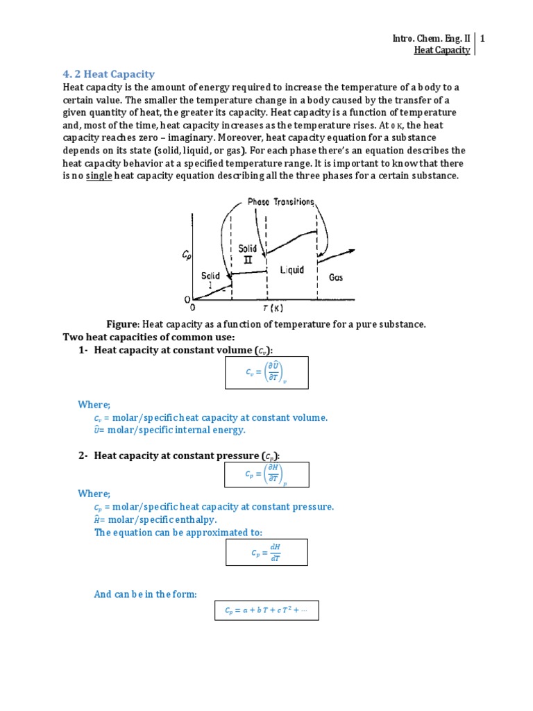Lecture #2, Heat Capacity - 2 | Download Free PDF | Heat Capacity | Heat