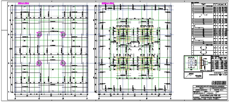 P06.2 - Plan Armature Ploce Direktno Oslonjene Na Stubove SA KAPITELIMA I IVICNIM GREDAMA | PDF
