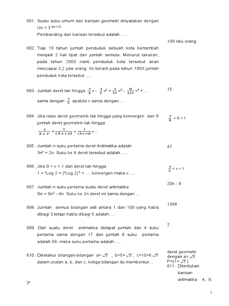 Soal Matematika dan Logika | PDF