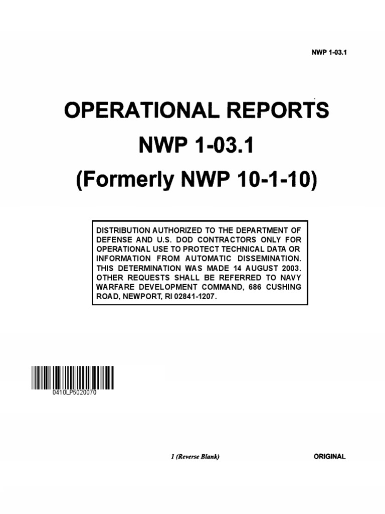 NWP 1-03.1 - Home Page | PDF | United States Navy | Information