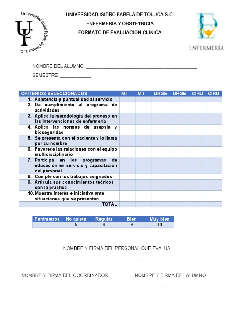 Formato de Evaluación Clínica UIF | PDF