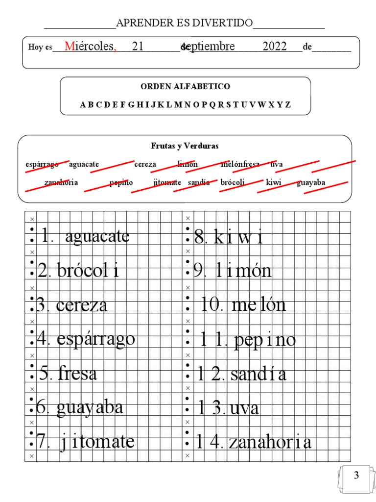 Orden Alfabetico | PDF