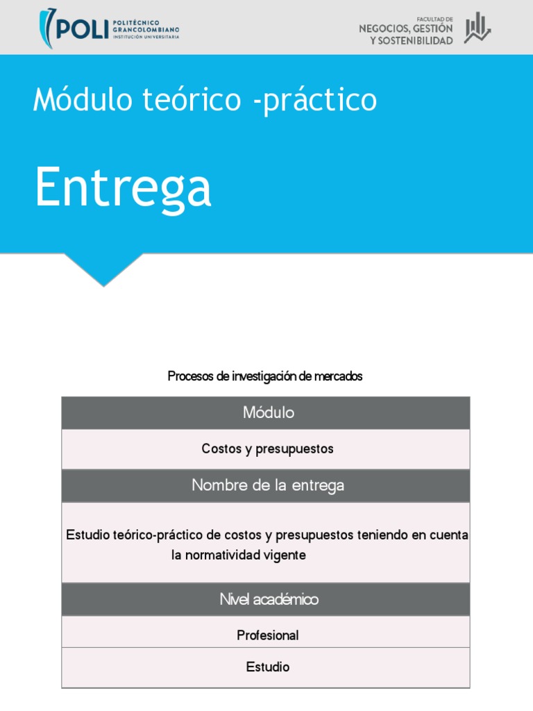 Módulo Teórico - Práctico | PDF | Presupuesto | Bibliografía