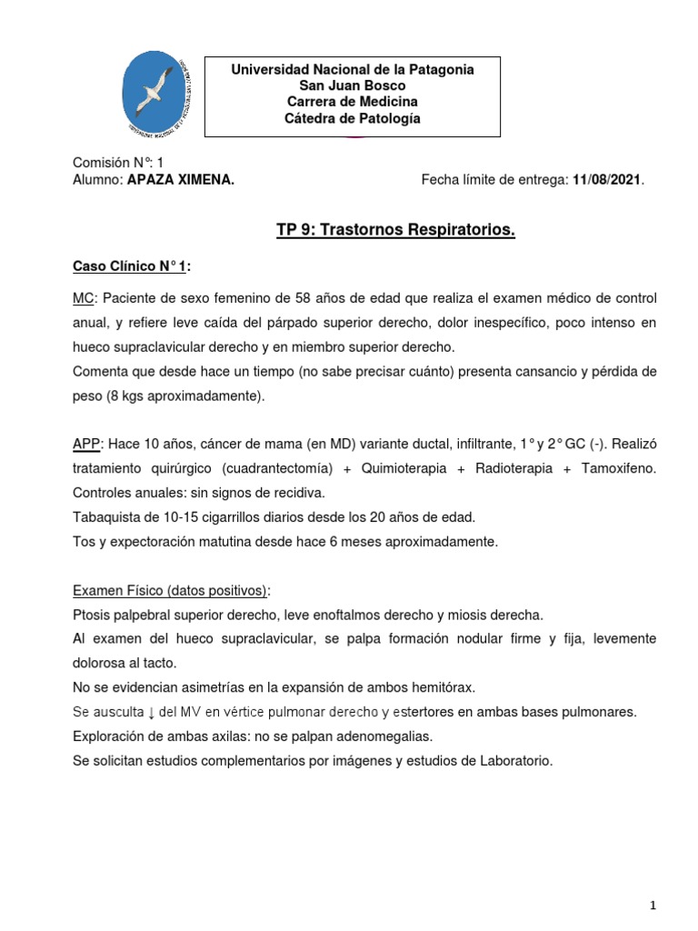 TP9 Trastornos Respiratorios | PDF | Asma | Biopsia