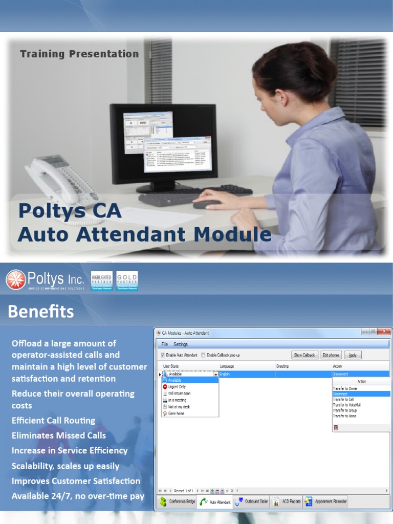 Ca Auto Attendant Module Training Presentation | PDF | Session ...