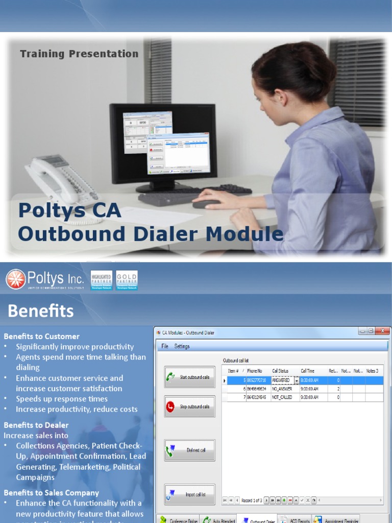 Ca Outbound Dialer Module Training Presentation | PDF