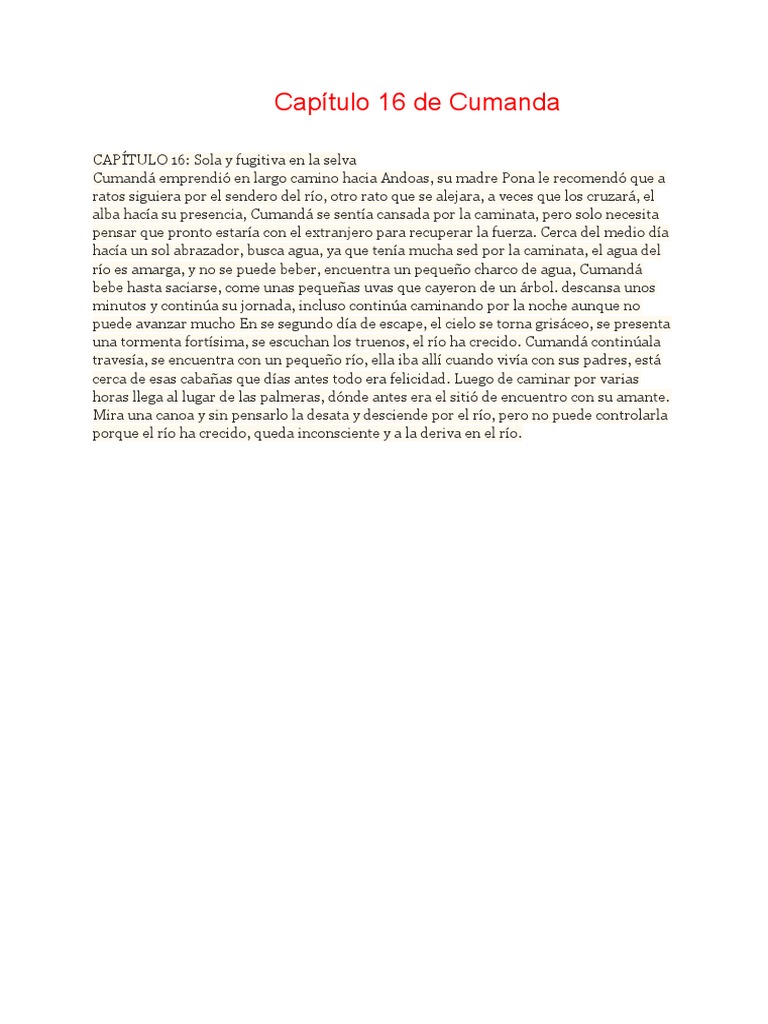 Resumen Del Capitulo 16 de Cumanda | PDF