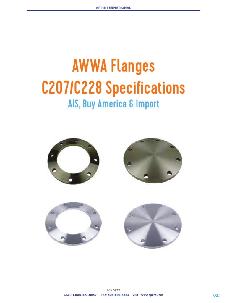 Awwa c207 Flanges Spec Sheet | PDF | Mechanical Engineering