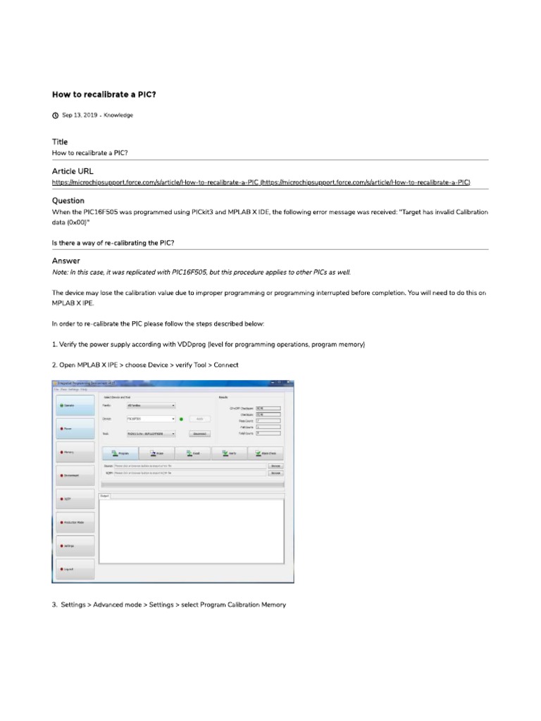 How To Recalibrate A PIC | PDF