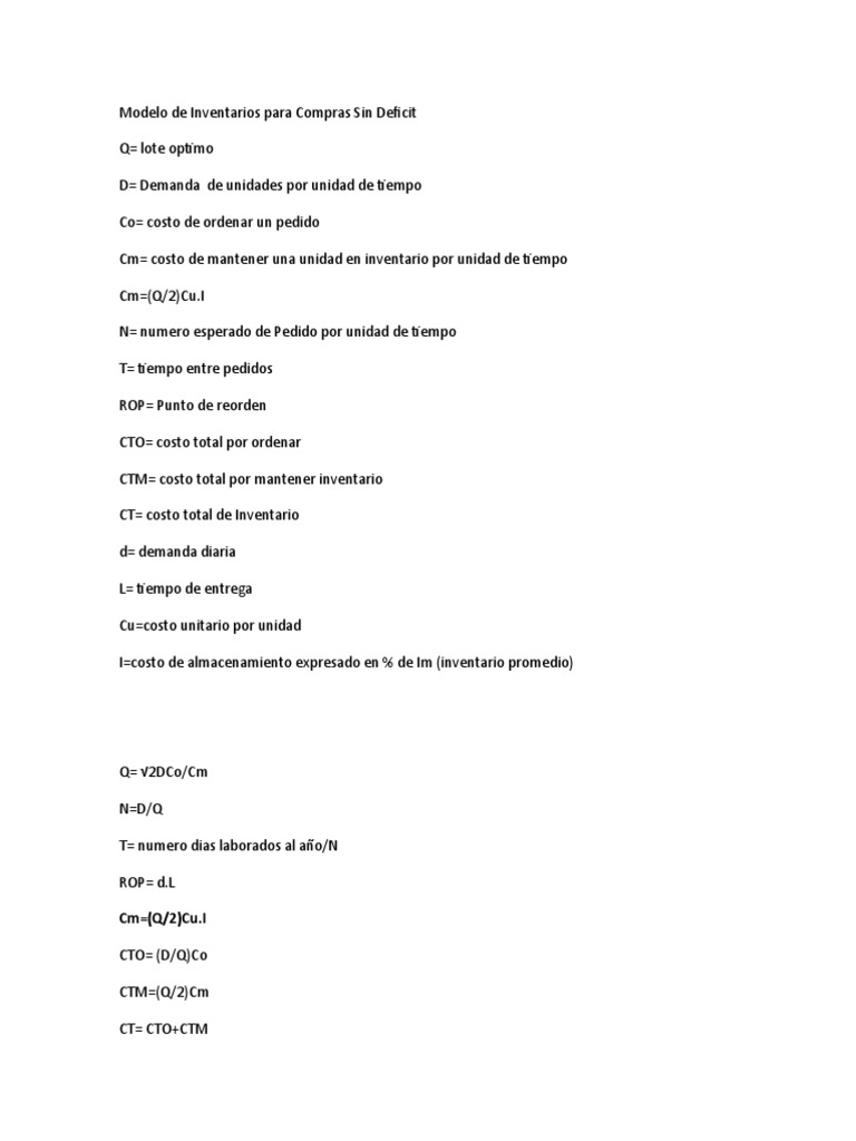 Modelo de Compras Sin Deficit | PDF