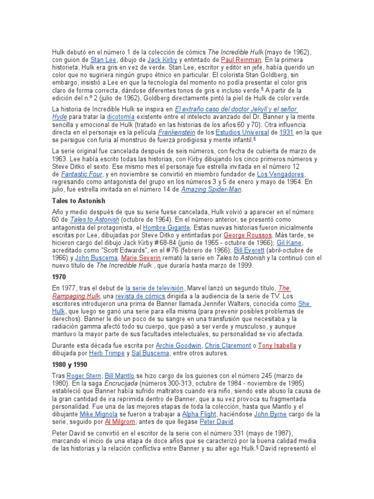 Hulk | PDF | Comics Marvel | Cómics