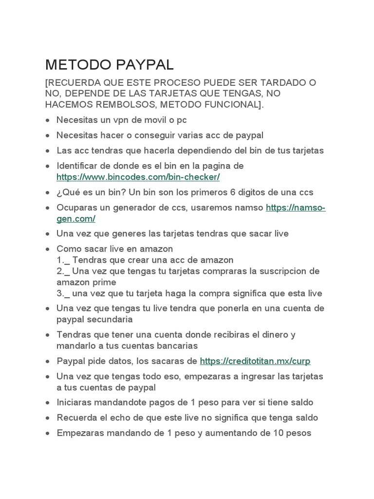 Método PayPal - JOSE ANTONIO ?? | PDF | Informática