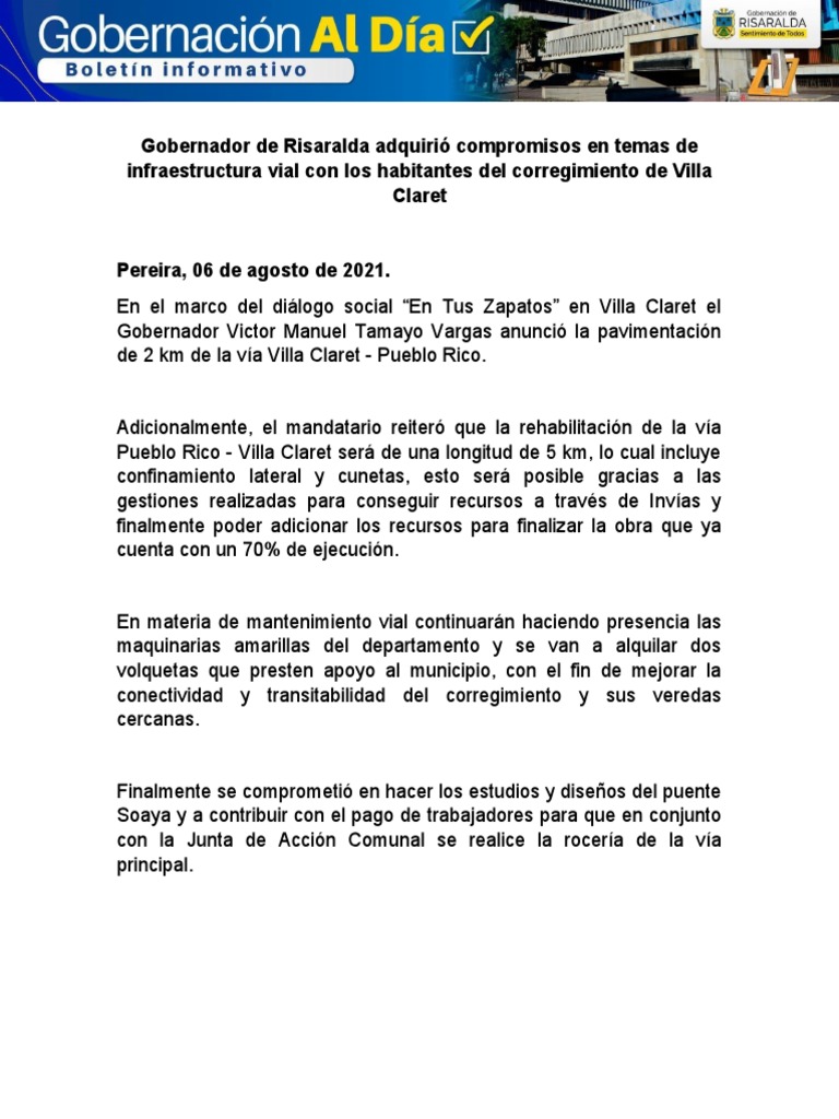 Compromisos Villa Clareth | PDF