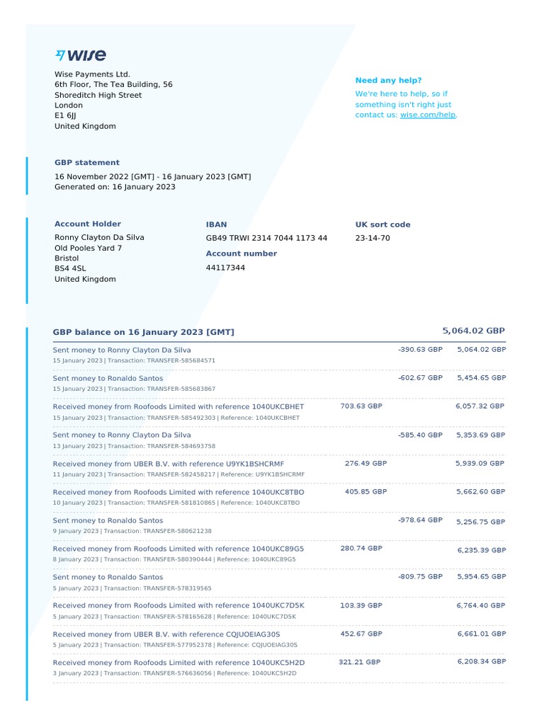 Balance Statement | PDF | Payments | Currency