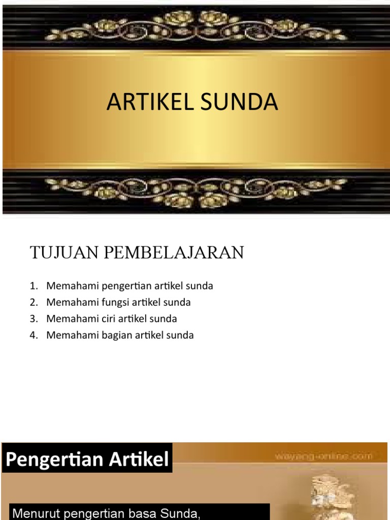 Artikel Sunda | PDF