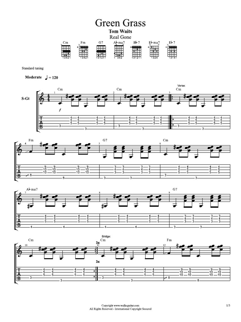 Tom Waits Green Grass | PDF