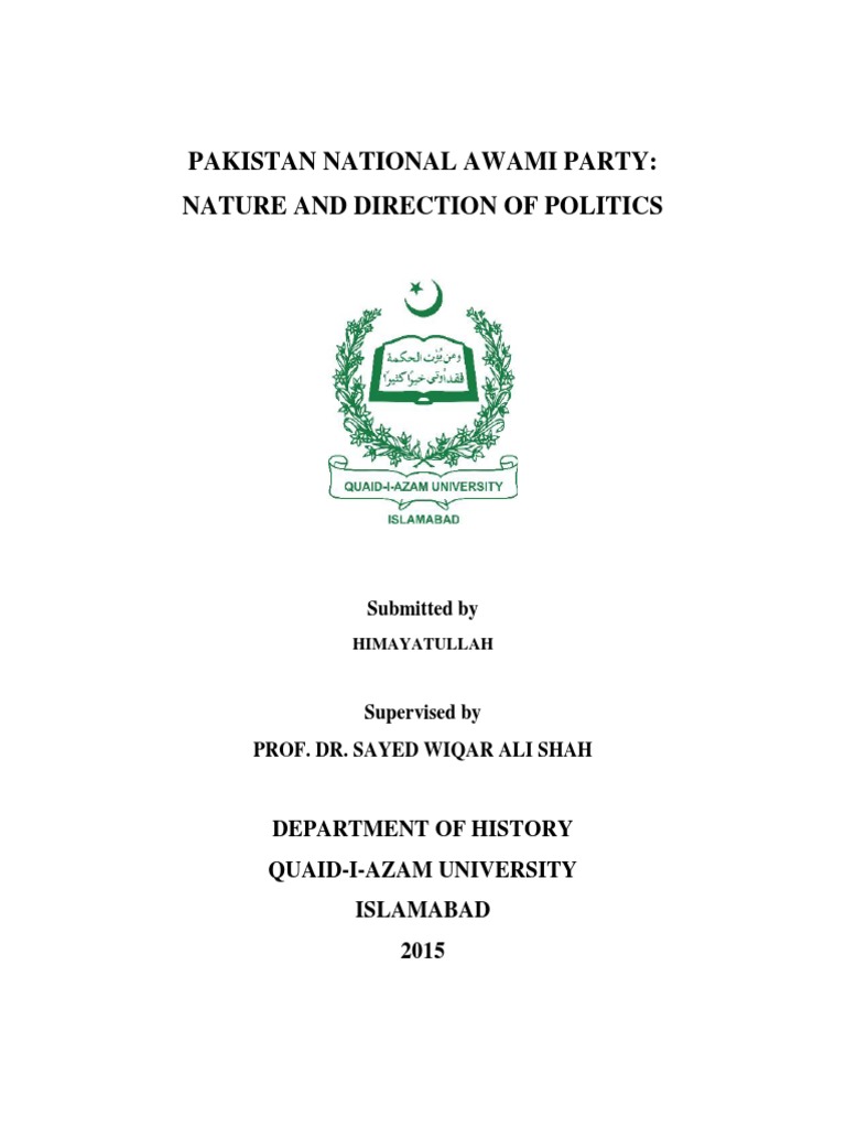 Final PHD Thesis 28052015 | PDF | Pakistan | Socialism